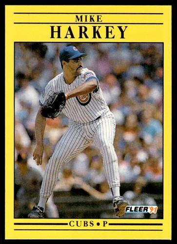 1991 Fleer Baseball Card Mike Harkey Chicago Cubs #423 | eBay
