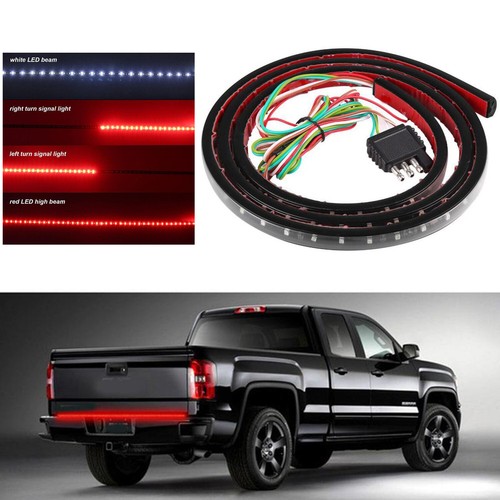 48" LED Strip Tailgate Bar Reverse Brake Signal Tail Light Dual Color ...