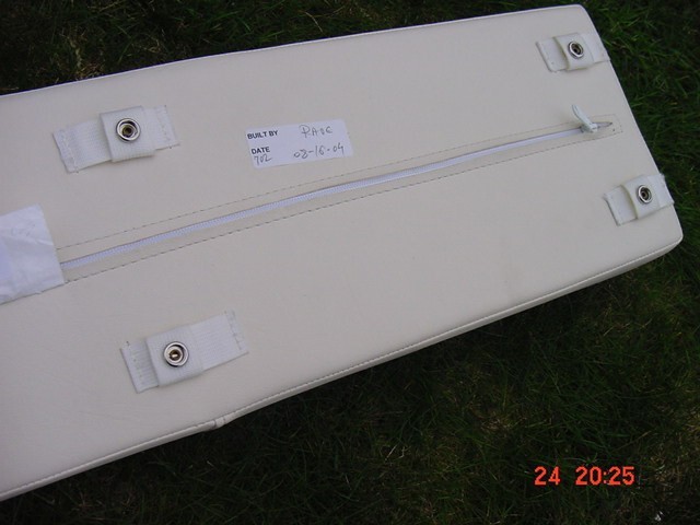BOAT CUSHION BOLSTER MAKO NEW 253 OFF WHITE / GOLD / BLACK 61046 BOW ...