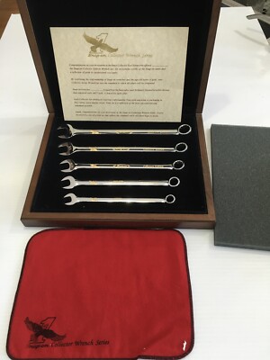SNAP-ON COLLECTORS WRENCH SET 24KT GOLD INLAY - 7/16 to 11/16 - 5 PC ...