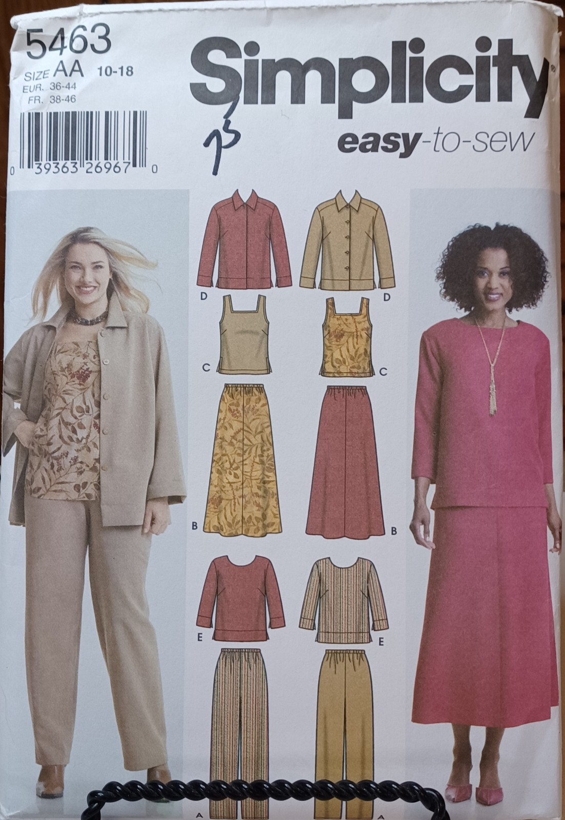 5463 Simplicity SEWING Pattern UNCUT misses 10-18 pants skirt tank top ...