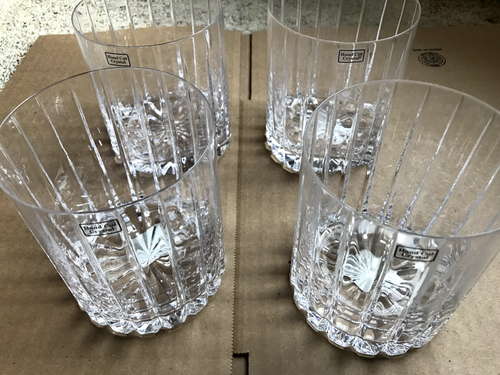 Williams-Sonoma Dorset Crystal Double Old-Fashioned Glasses set of 4 475880 | eBay