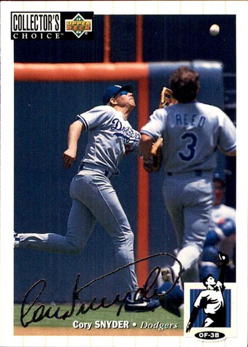 1994 Collector's Choice SILVER SIGNATURE #261 Cory Snyder LOS ANGELES ...