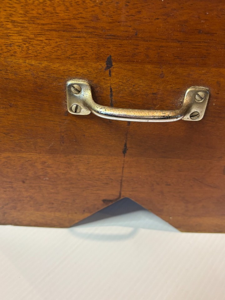 Vintage Farmhouse Wooden Locking Stool Trunk Chest Box Lidded Storage ...