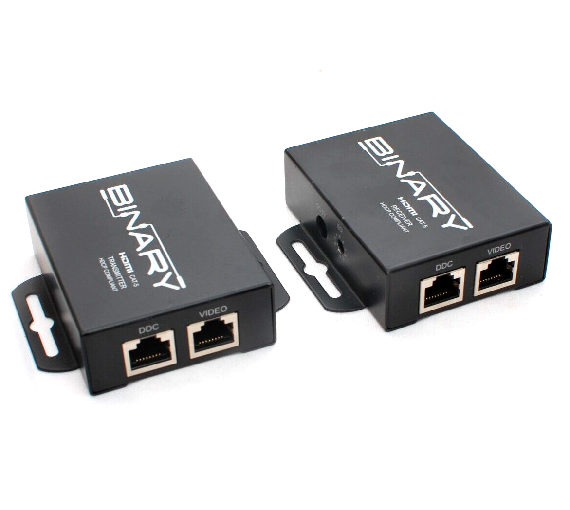 Binary CAT-5 HDMI Extender - Transmitter & Receiver | eBay