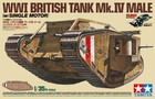 Tamiya 30057 1/35 Model Kit WWI British Tank MK.IV Male w/Single Motor+ ...