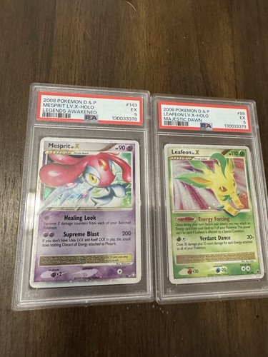 2008 Pokemon Leafeon LV.X Holo PSA 5 Diamond & Pearl Majestic Dawn #99/ ...