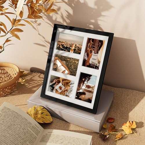 11x14 Collage Picture Frame, Displays 5Pcs 4x6 Pictures with Mat or ...