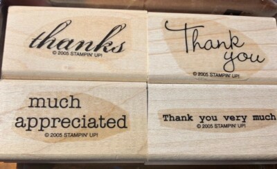 Stampin Up Stamp Set - Much Appreciated Set of 4 | eBay