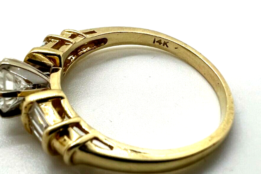 14K Solid Gold Engagement Ring .80ctw Diamond Size 8.5 SALE SAVE 3350 # ...