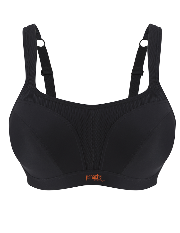 Panache 5021 Black Convertible Strap Sports Bra 34DD | eBay