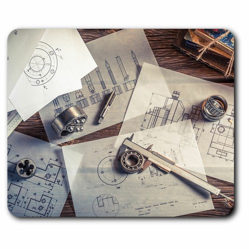 Computer Mouse Mat - Engineering Drawing Plans Engineer Office Gift ...