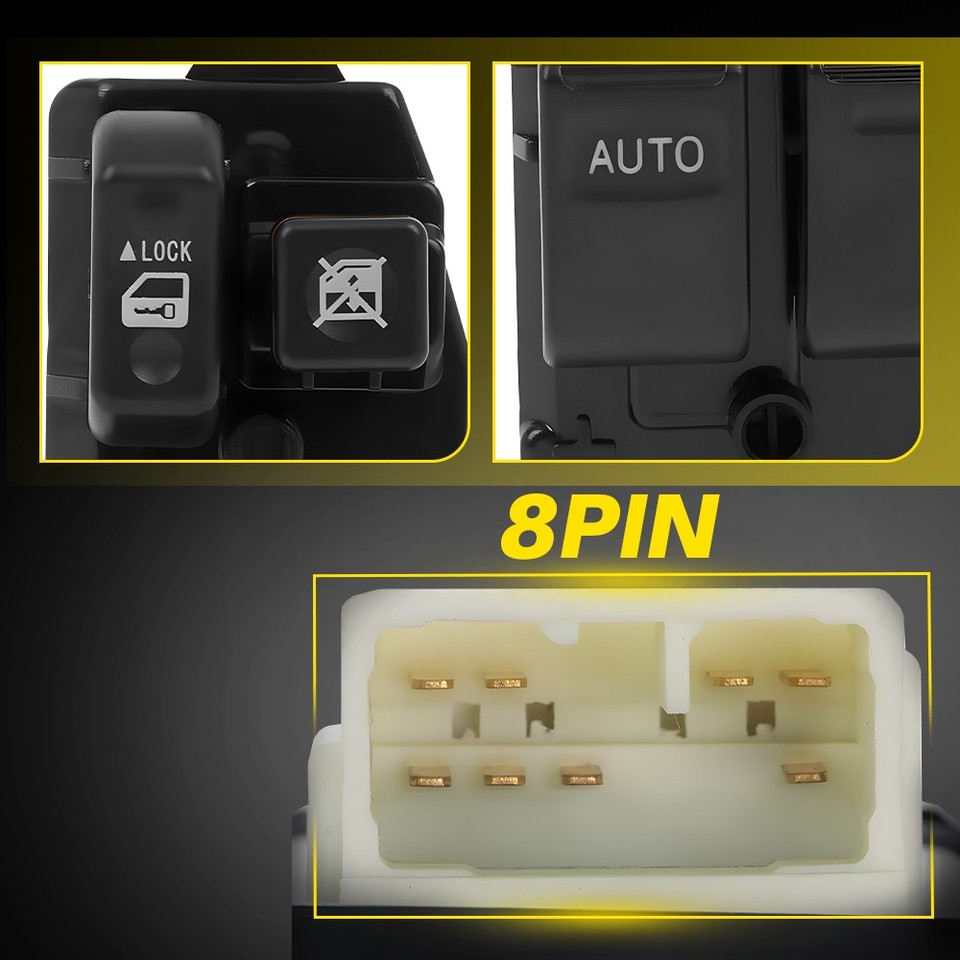 Power Window Black Switch For 1998-2006 Toyota Sienna Tundra Front ...