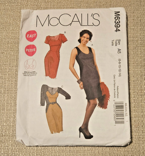 McCalls 6394 Pattern Sheath Dress Color Block Sz 6 to 14 New Uncut ...