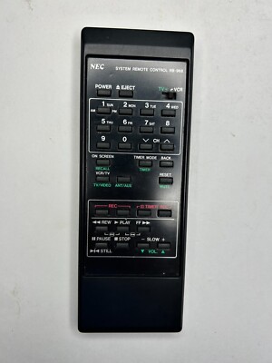 NEC RB-968 VCR Remote Control, Black - OEM for N979U +more | eBay