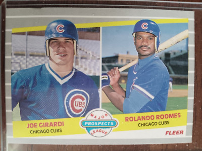 JOE GIRARDI-ROLANDO ROOMES CHICAGO CUBS "PROSPECTS" 1989 FLEER BASEBALL ...
