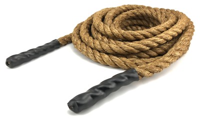 40mm Natural Manila Battling Rope x 14 Metres, Fitness Exercise ...