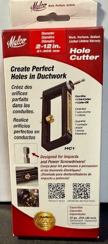 Malco HC1 2 in. to 12 in. Sheet Metal Hole Cutter Accessory for 1/4 in ...