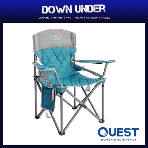 Quest Big Easy 101cm Aluminium Camp Chair w/Armrests Outdoor Camping ...