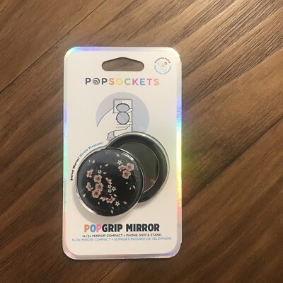 PopSockets Pop Grip/Stand + Mirror 1x/2x Mirror Compact - Pink Blossom ...