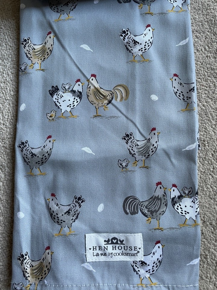 Cooksmart Hen House Lane Tea Kitchen Towel x 3 Farm Country 100% Cotton ...
