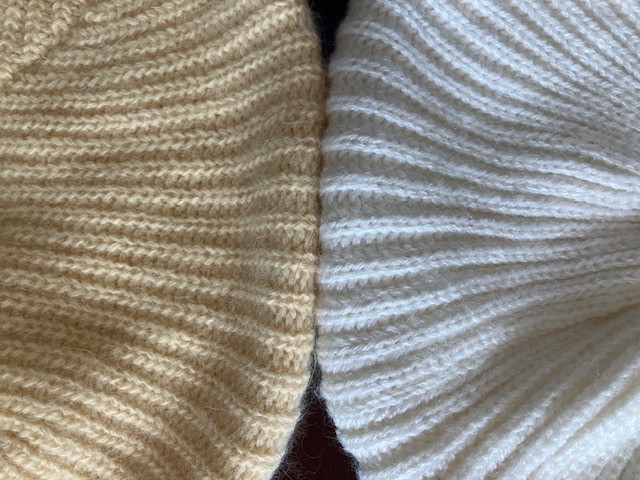 SET of TWO vintage Berets in acrylic color: cream-white color, One Size ...