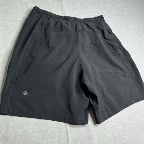 Lululemon Mens Medium Pace Breaker Short 7” Inseam Black Lined Running Athletic | eBay