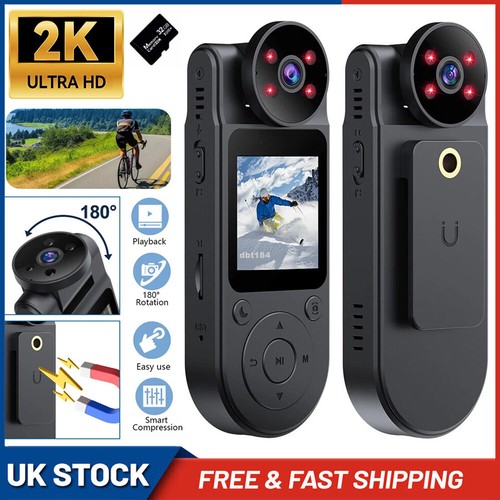 Small Body Camera 2K HD Mini Wear Camera Portable Wearable Pocket Video ...