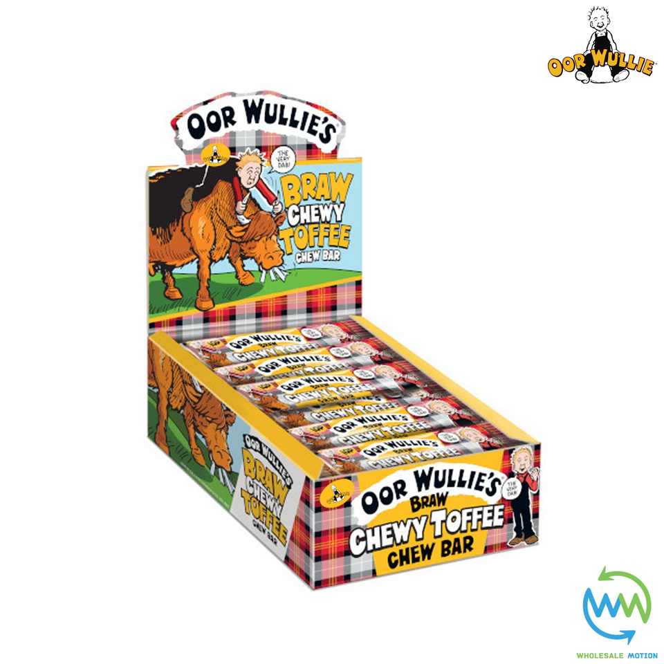 OOR WULLIE'S HIGHLAND TOFFEE Chew Bars CHEWY Scottish Candy PARTY BAG ...