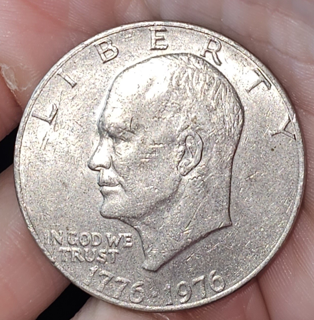 1776-1976 Eisenhower Liberty Bell Moon One Dollar US Bicentennial Coin ...