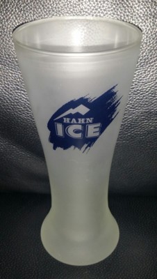 RARE COLLECTABLE HAHN ICE 285ML FROSTED BEER GLASS IN GREAT USED ...