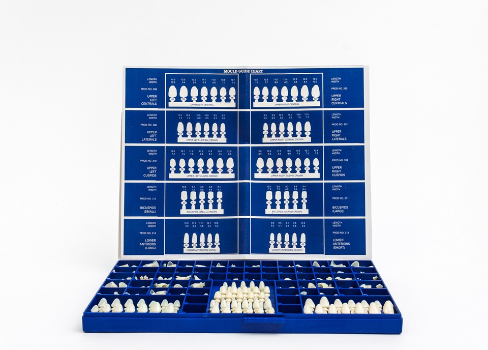 NEW POLYCARBONATE TEMPORARY DENTAL CROWNS BOX KIT 360 PCS W/ CROWN MOLD ...