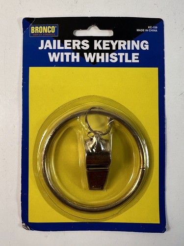 The Jailers Key Ring With Whistle Brass Vintage | eBay