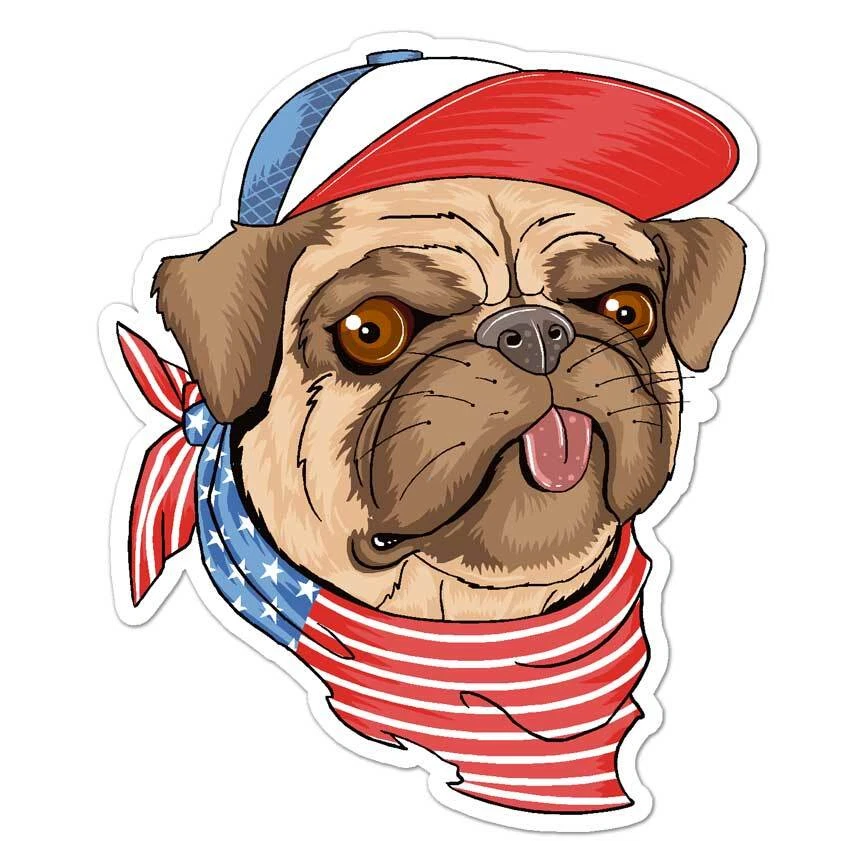 American Flag Dog Clipart