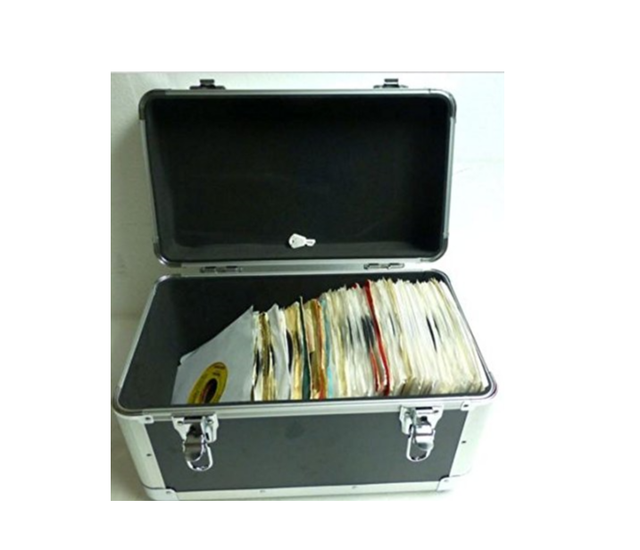 7" Vinyl Record Double Compartment Euro Style Case Holds 250 Plus 7 ...