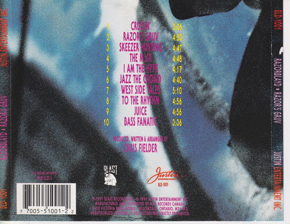 RAZORBLAYD Razor's Gruv (CD 1991) 10 Songs Rap Hip Hop 10 Tracks Made ...