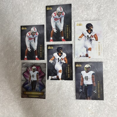 NFL Sports Trading Card Lot, 6 Ttl Shaun Wade Dayo Odeyingbo Sage ...