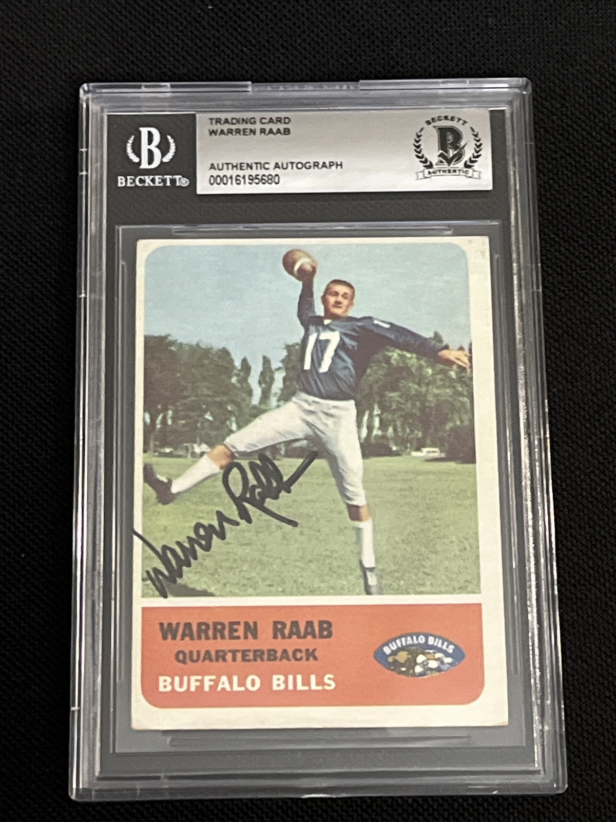 WARREN RABB 1962 FLEER ROOKIE SIGNED AUTOGRAPHED CARD #22 BECKETT BAS ...