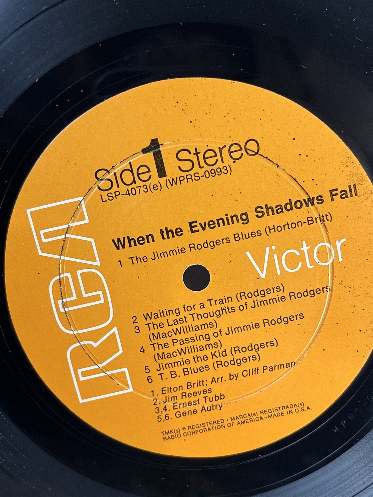 Record vinyl 33 RPM album in cover sleeve vtg Lp Tribute Jimmie Rodgers ...