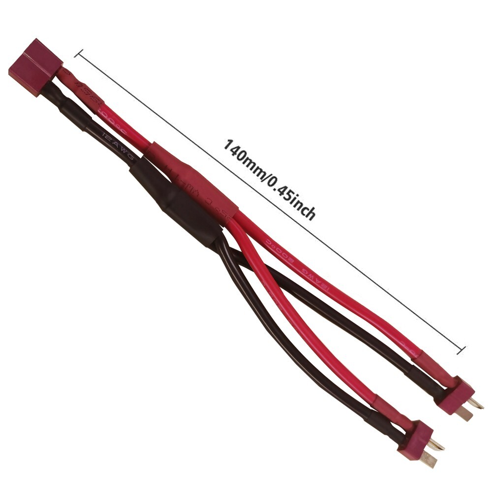 Dean Plug Extension Parallel Connector Cable 1 Female to 2 Male Adapter ...