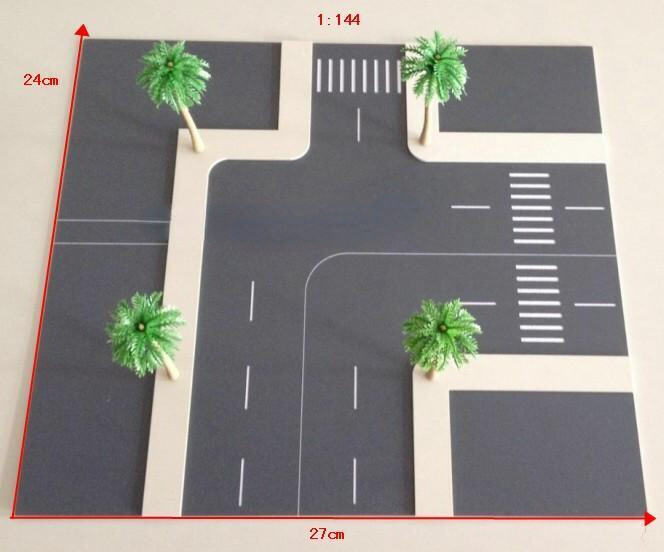 1/144 Diorama City Road Model Crossroad Street View Scene Display Prop ...