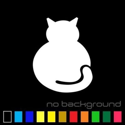 Fat Cat Sticker Vinyl Decal Love Kitten Animal Meow Car Window Wall ...
