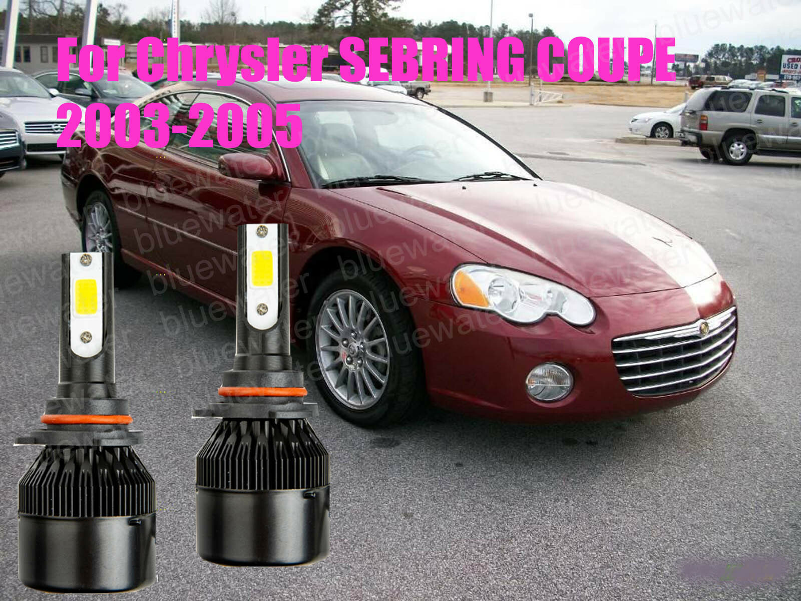 LED SEBRING COUPE 2003-2005 Headlight Kit 9006 HB4 6000K White Bulbs ...