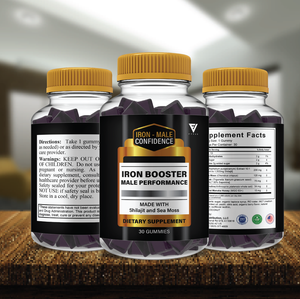 (5 Pack) Iron Booster Male Performance, IronBooster Advanced (5 Month ...