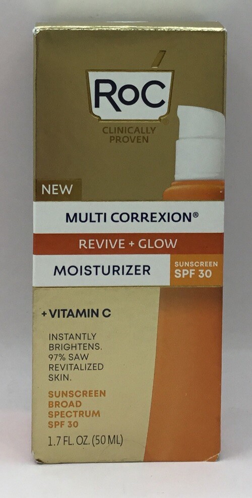 RoC Multi Correxion Revive + Glow Moisturizer + SPF 30 Sunscreen 1.7oz ...