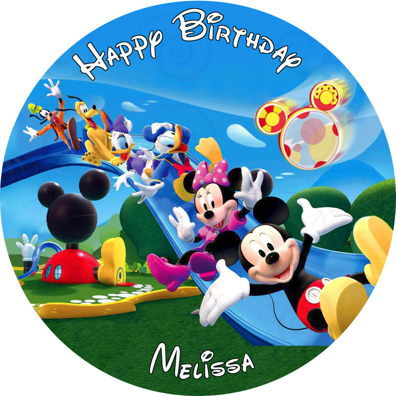 MICKEY MOUSE Edible Cake topper Party image decoration | eBay