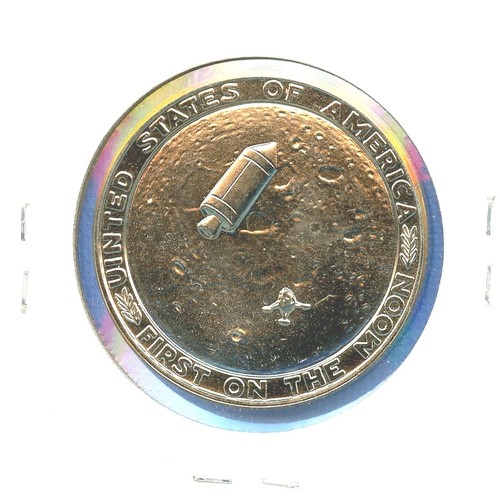 NASA Apollo 11 First on the Moon 1969 Lombardo Mint #1 Bronze 1 1/2 ...