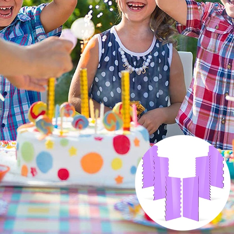 6 PCS Cake Scraper Decorating Contour Comb Cake Edge Smoother Tool ...