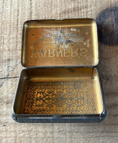 Antique 1880 WARNERS Bronchial Tablets Tin Pill Box Quack Medicine ...