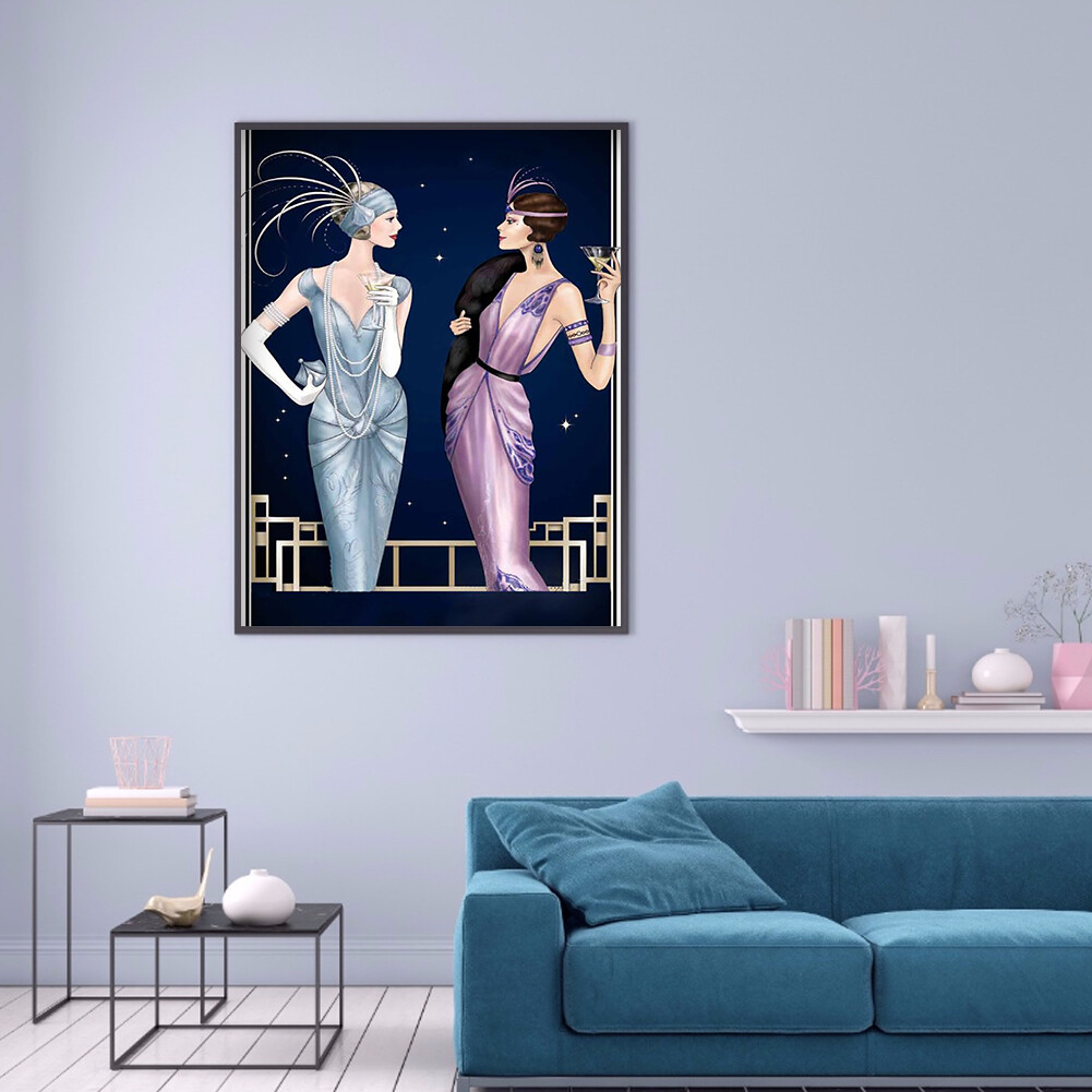 Noble Lady Diamond Drawing 5D Square Diamond Rhinestone Painting (X352 ...